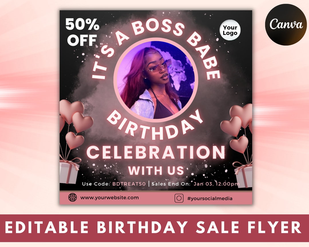 Sale Birthday Flyer, Birthday Sale Flyer, Flyer Design, CEO Birthday ...