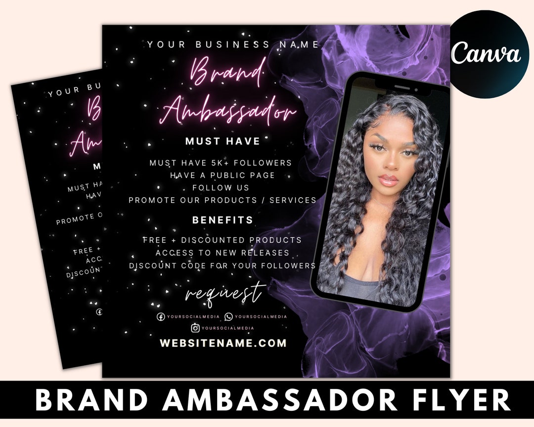Personalized Brand Ambassador Flyer Template, Ambassador Flyer Template ...