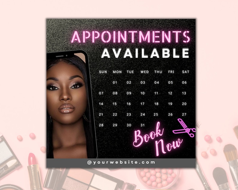 Appointments Available Calendar Flyer, DIY Template (canva) - Etsy