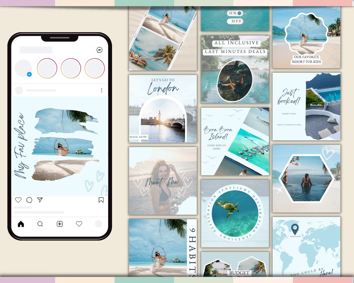 Travel Agent Templates, Travel Marketing Template Travel Social Media ...