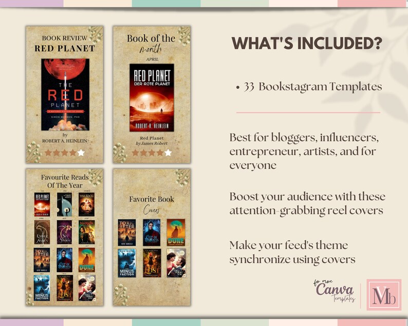 Bookstagram Template Bundle, Instagram Stories, Bookstagram Poster ...