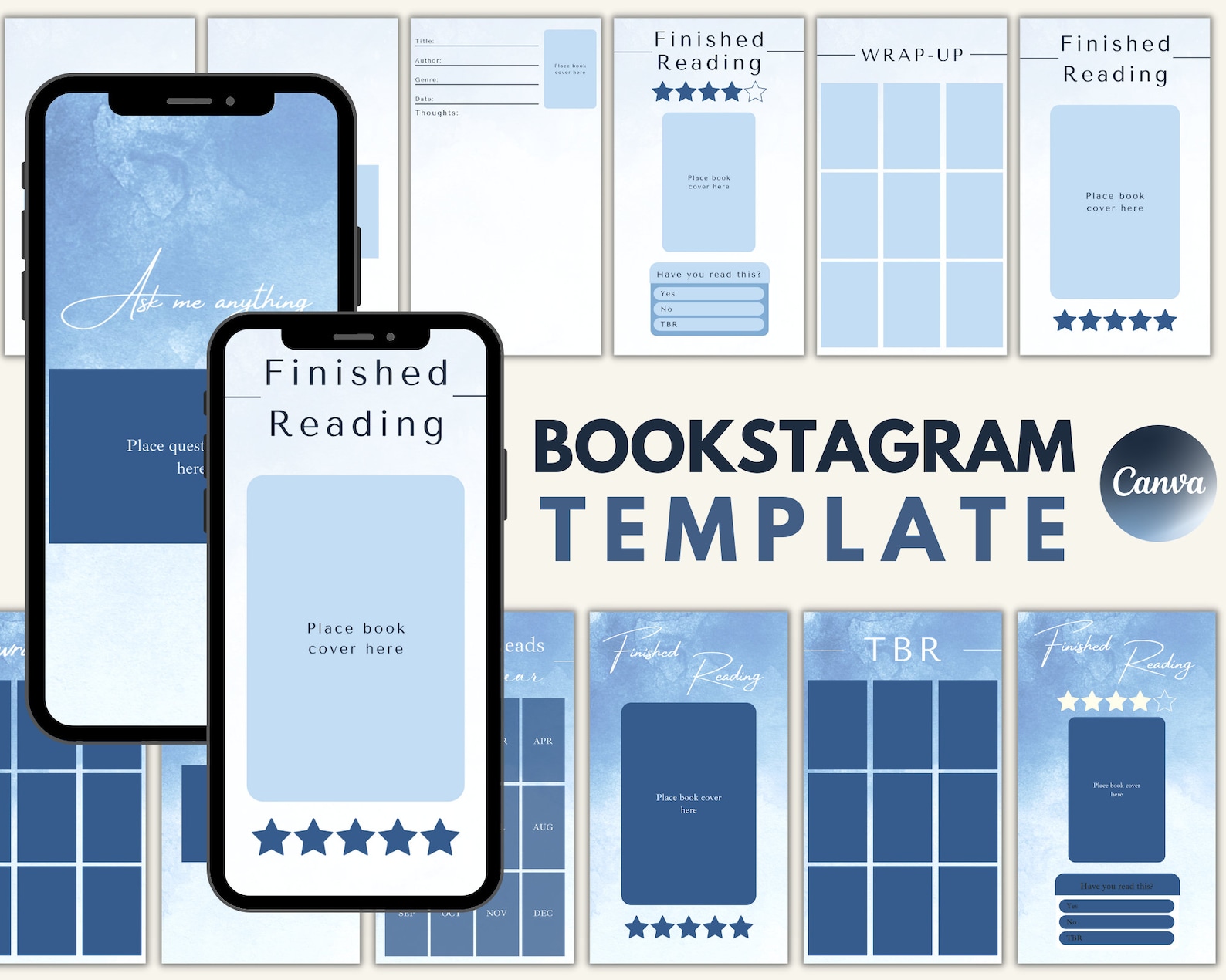 Editable Bookstagram Template | Instagram Stories, Instagram Template ...