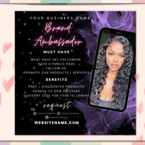 Personalized Brand Ambassador Flyer Template, Ambassador Flyer Template ...