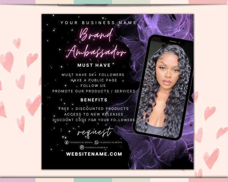 Personalized Brand Ambassador Flyer Template, Ambassador Flyer Template ...