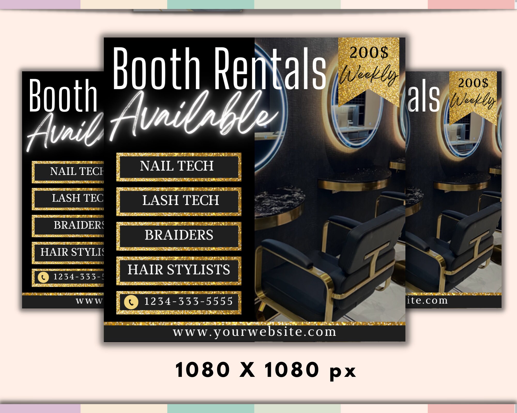 Esthetician Flyer Booth Rental Flyer Beautician Flyer Booth - Etsy