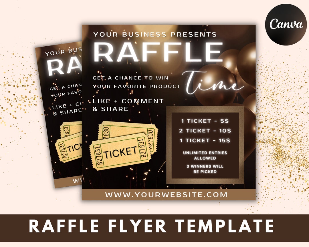Raffle Ticket Poster, Social Media Flyer, Flyer Design, Raffle Ticket ...