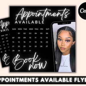 Appointment Makeup Flyer, Hair Makeup Flyer, Artist Stylist Flyer ...
