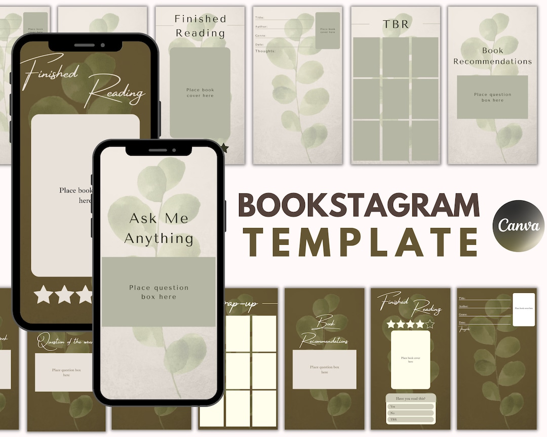 Bookstagram Story Template | Canva Book Blogger (digital Download) - Etsy