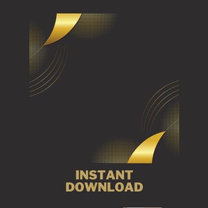 Golden 360 Booth Overlay, 360 Photo Booth Overlay Template, Spinner ...