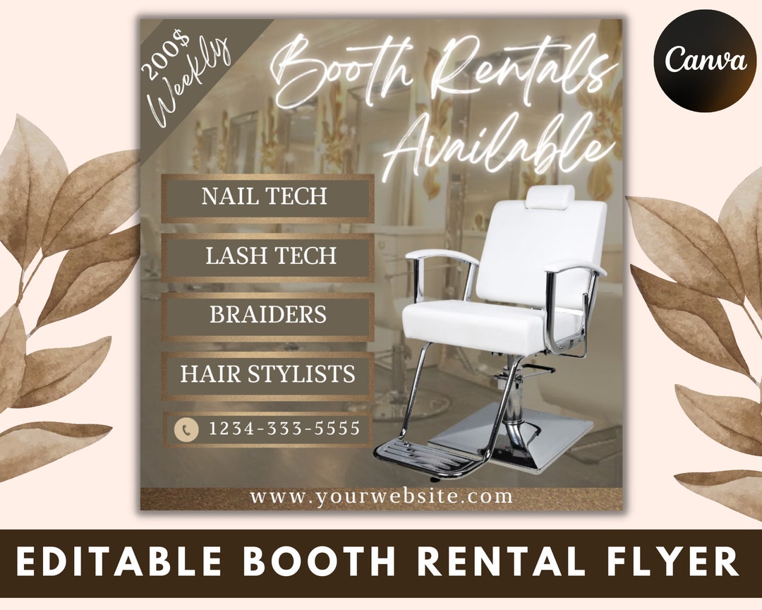 Beautician Flyer, Booth Rental Flyer, Booth Rental Post, Booth for Rent ...
