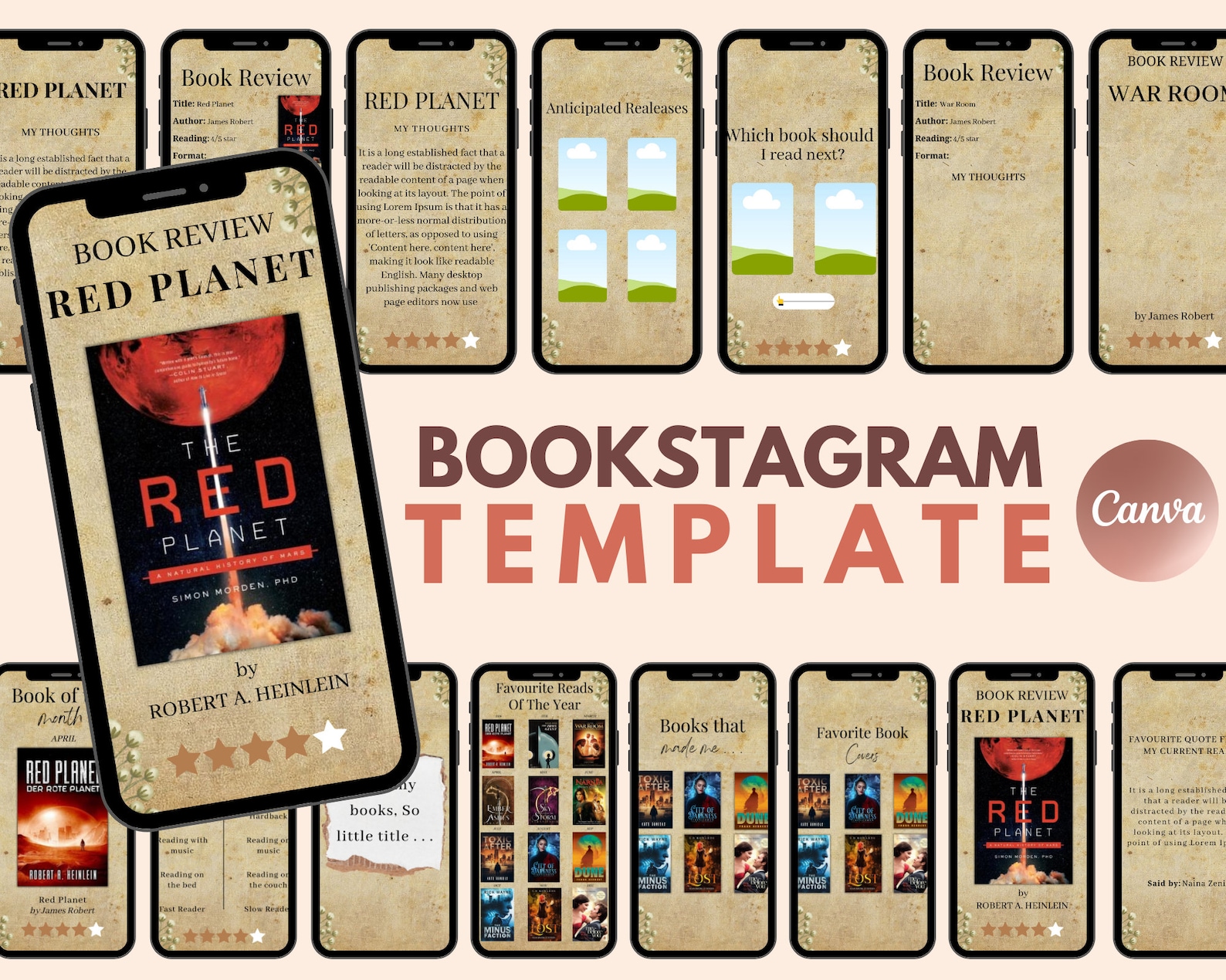 Bookstagram Template Bundle, Instagram Stories, Bookstagram Poster ...