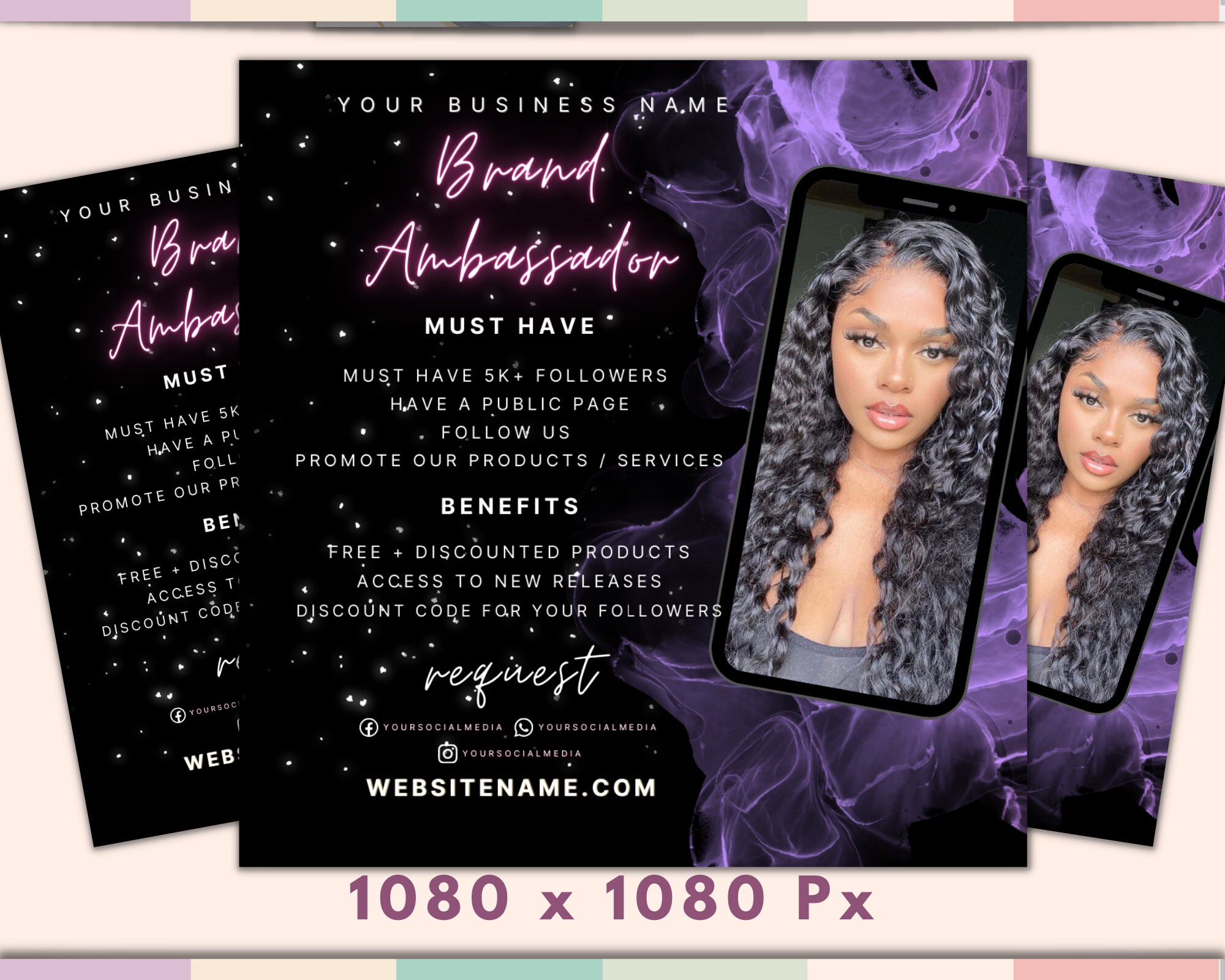 Personalized Brand Ambassador Flyer Template, Ambassador Flyer Template ...