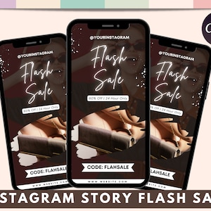 Flash Sale Instagram Story Flyer, DIY Template (digital Download) - Etsy