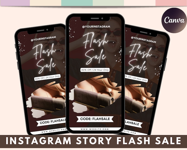 Flash Sale Instagram Story Flyer, DIY Template (digital Download) - Etsy