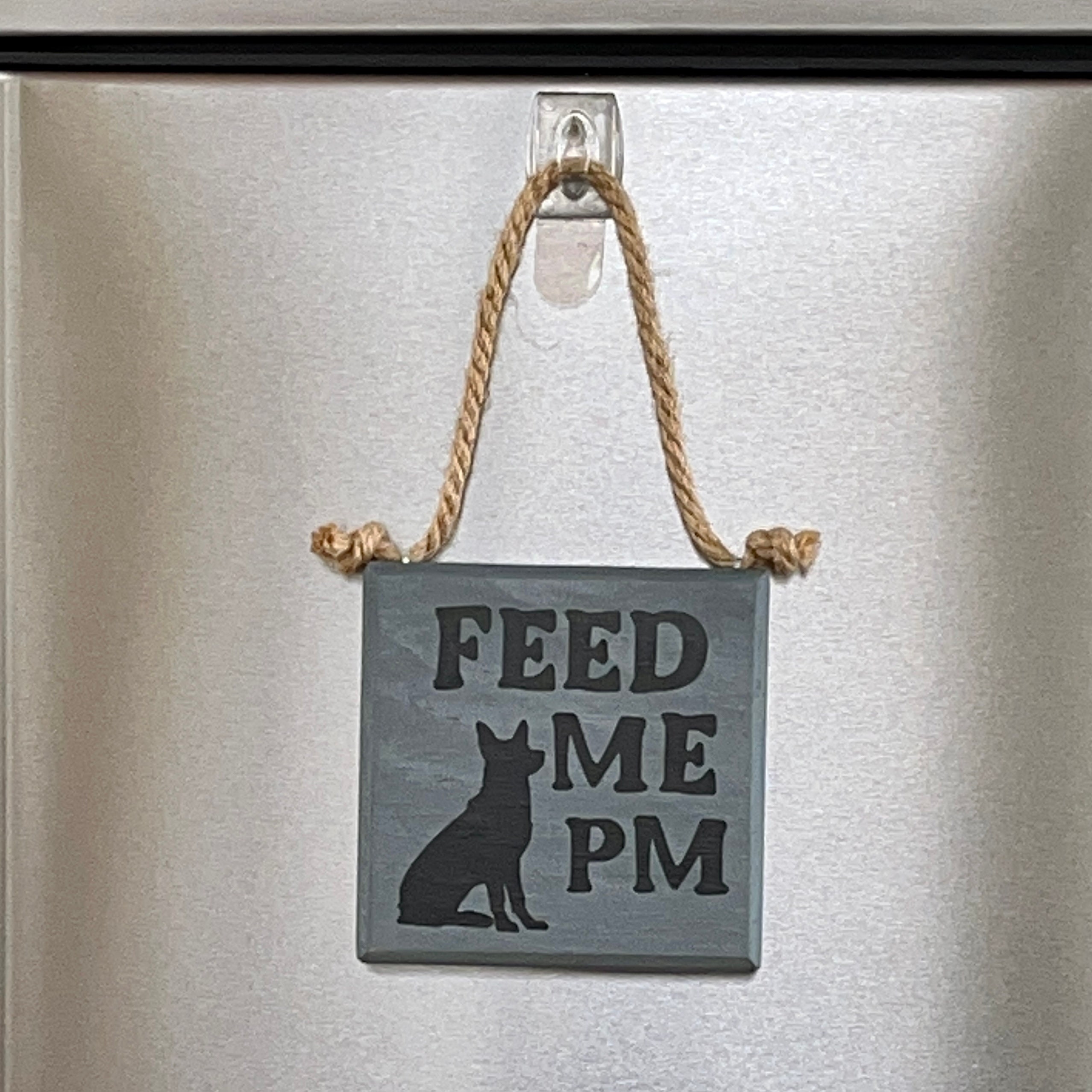 Feed Sign-feed Me Flip It AM&PM Dog-dog Feed Sign-wooden Sign-dog Care ...