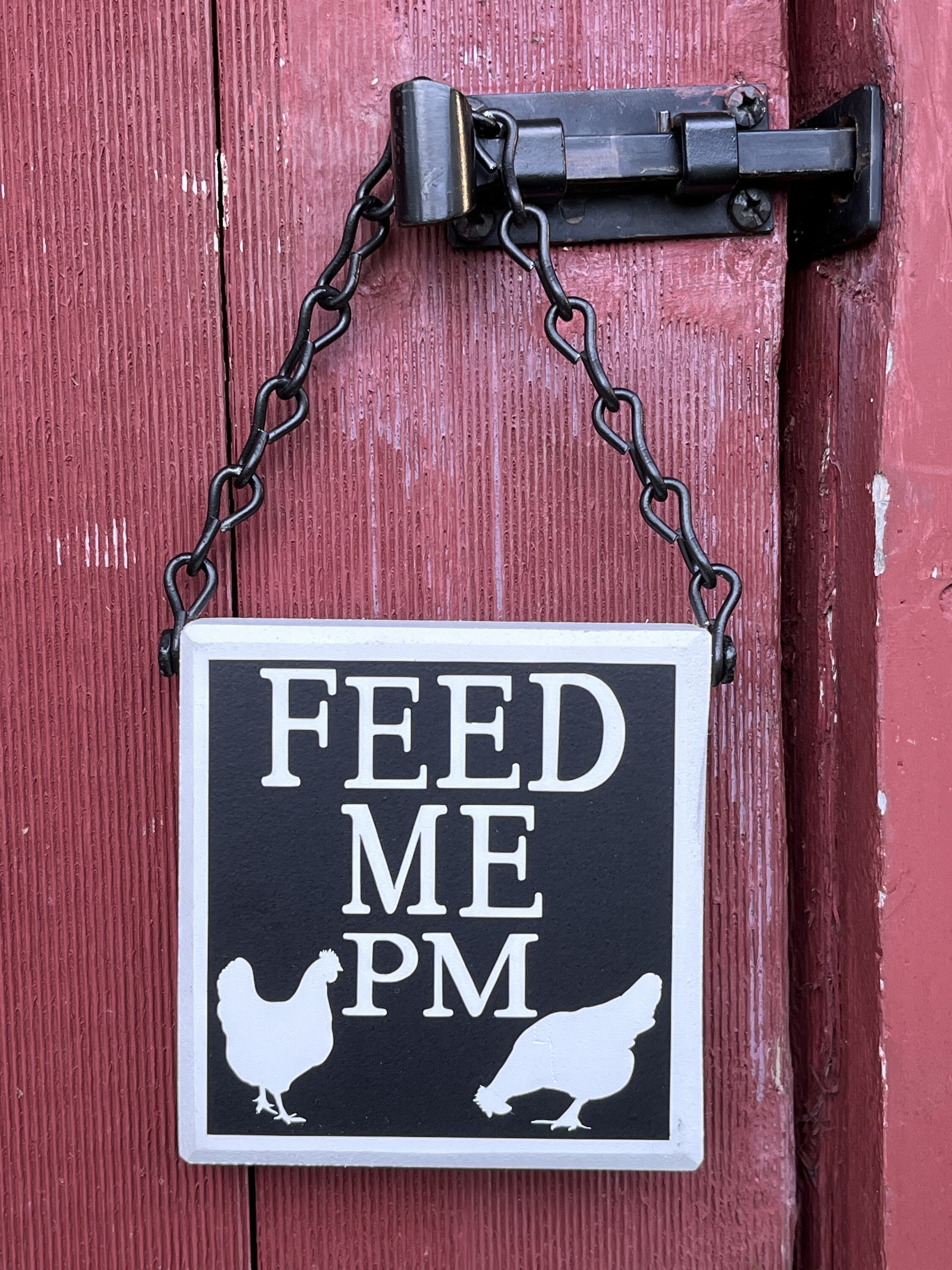 Feed Sign-feed Me Flip It AM&PM Chicken-chicken Feed Sign-farm Sign ...