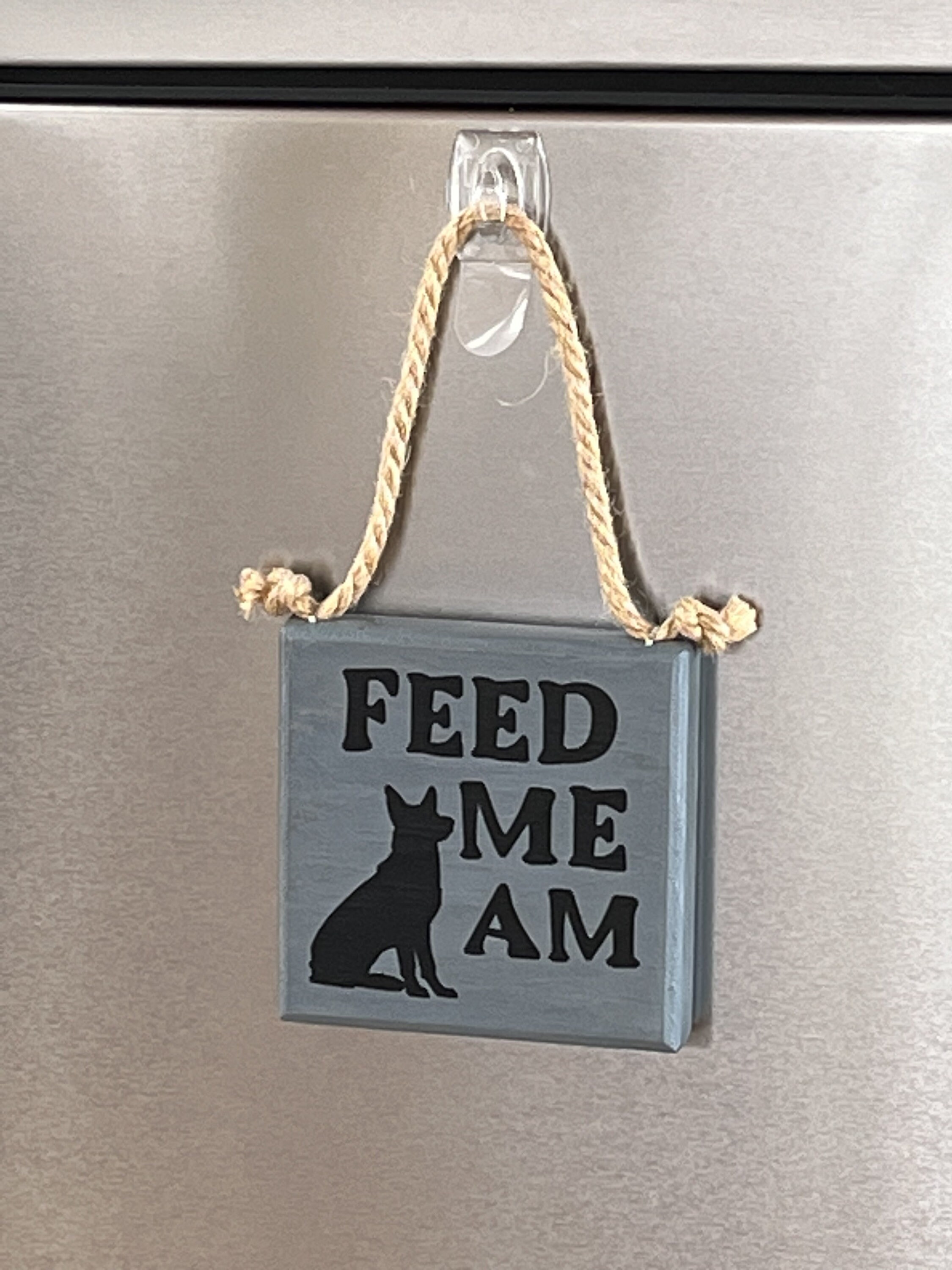 Feed Sign-feed Me Flip It AM&PM Dog-dog Feed Sign-wooden Sign-dog Care ...