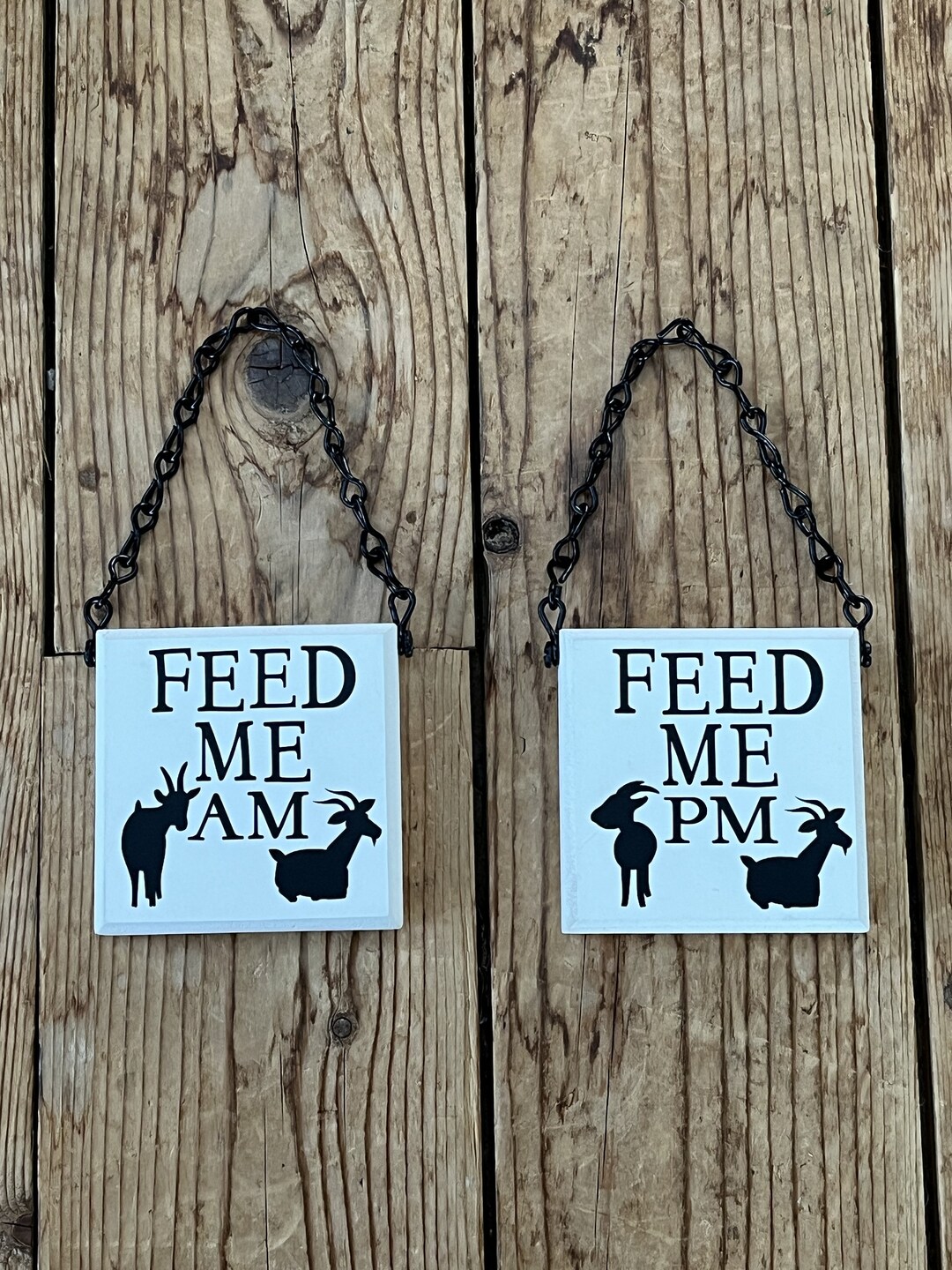 Feed Sign-feed Me Flip It AM&PM Goat-goat Feed Sign-wooden Sign-goat ...