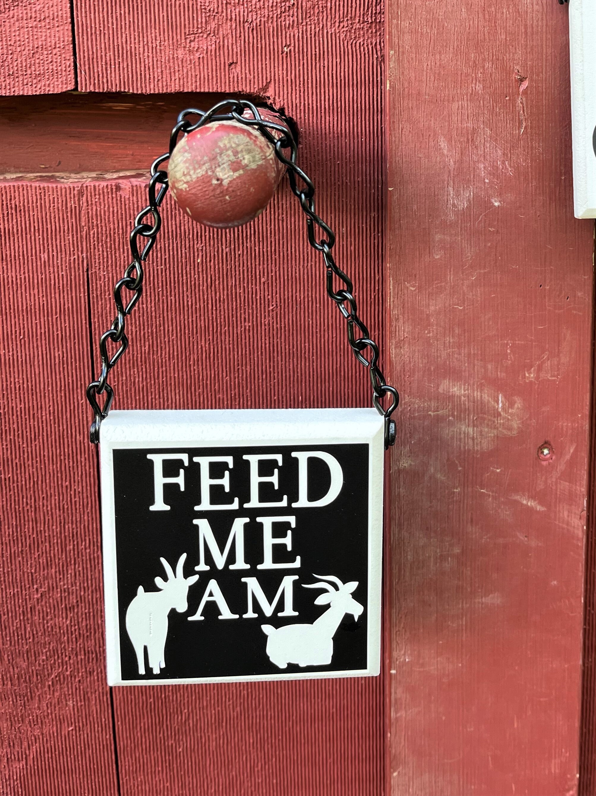 Feed Sign-feed Me Flip It AM&PM Goat-goat Feed Sign-wooden Sign-goat ...