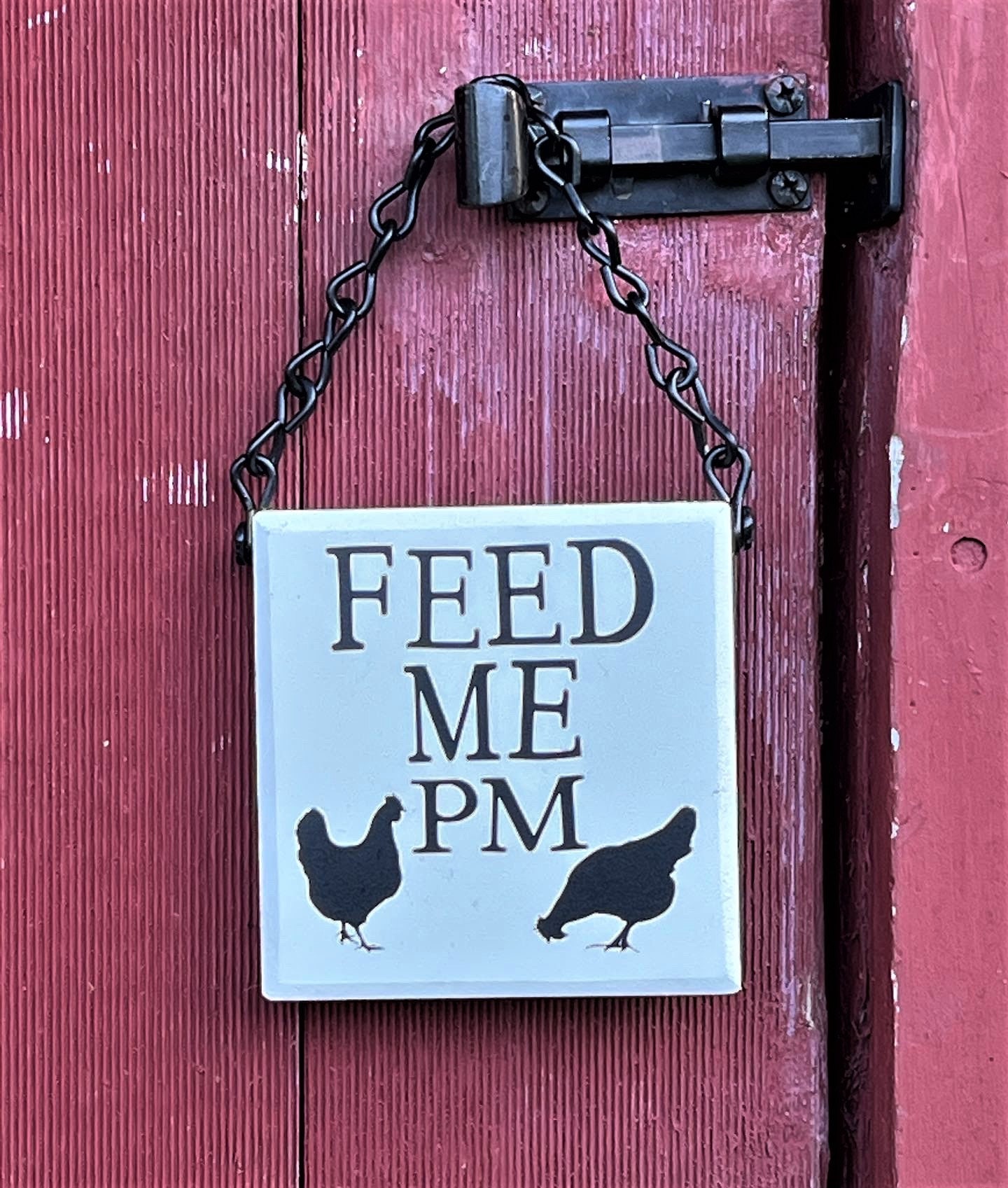 Feed Sign-feed Me Flip It AM&PM Chicken-chicken Feed Sign-farm Sign ...