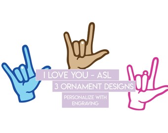 Asl I Love You Ornament Svg - Etsy