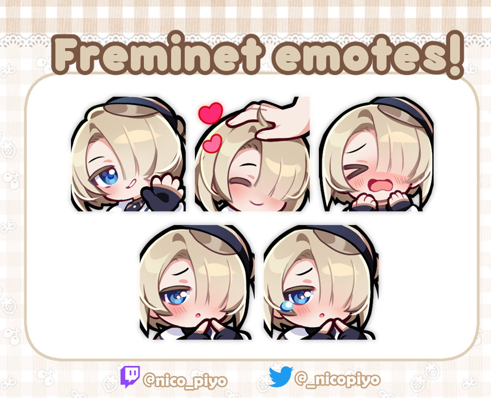Genshin Impact Freminet Emotes for Twitch and Discord - Etsy