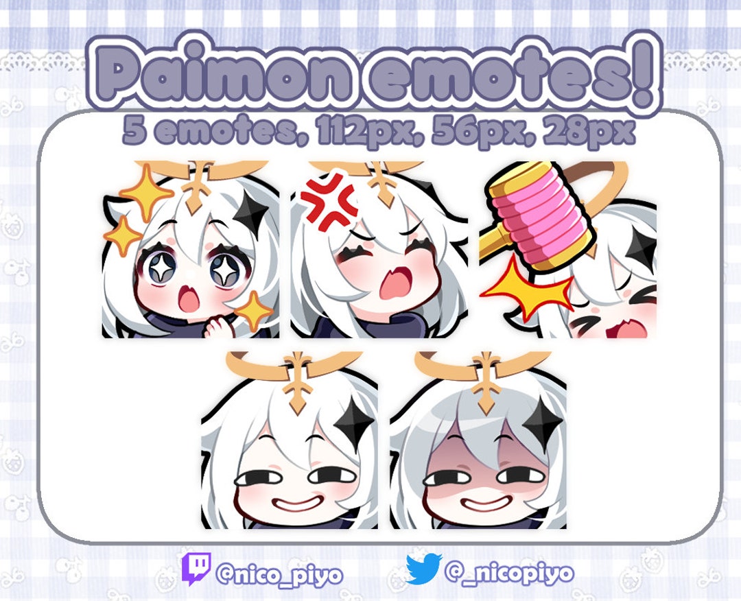 Genshin Impact Paimon Emotes for Twitch and Discord - Etsy