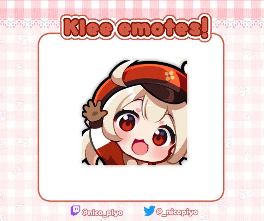 Genshin Impact Klee Wave Emote for Twitch and Discord - Etsy