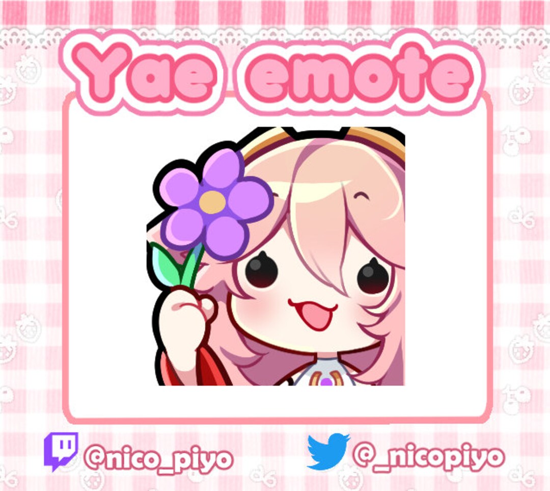 Genshin Impact Yae Miko Flower Emote for Twitch and Discord - Etsy