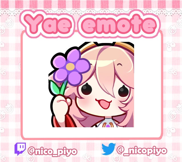 Genshin Impact Yae Miko Flower Emote for Twitch and Discord - Etsy
