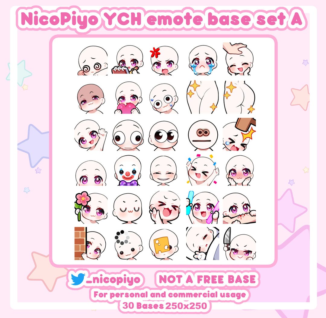 32 YCH Emote Bases - Set A - Etsy