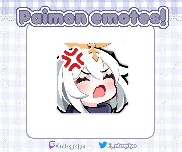 Genshin Impact Paimon Angry Emote for Twitch and Discord - Etsy