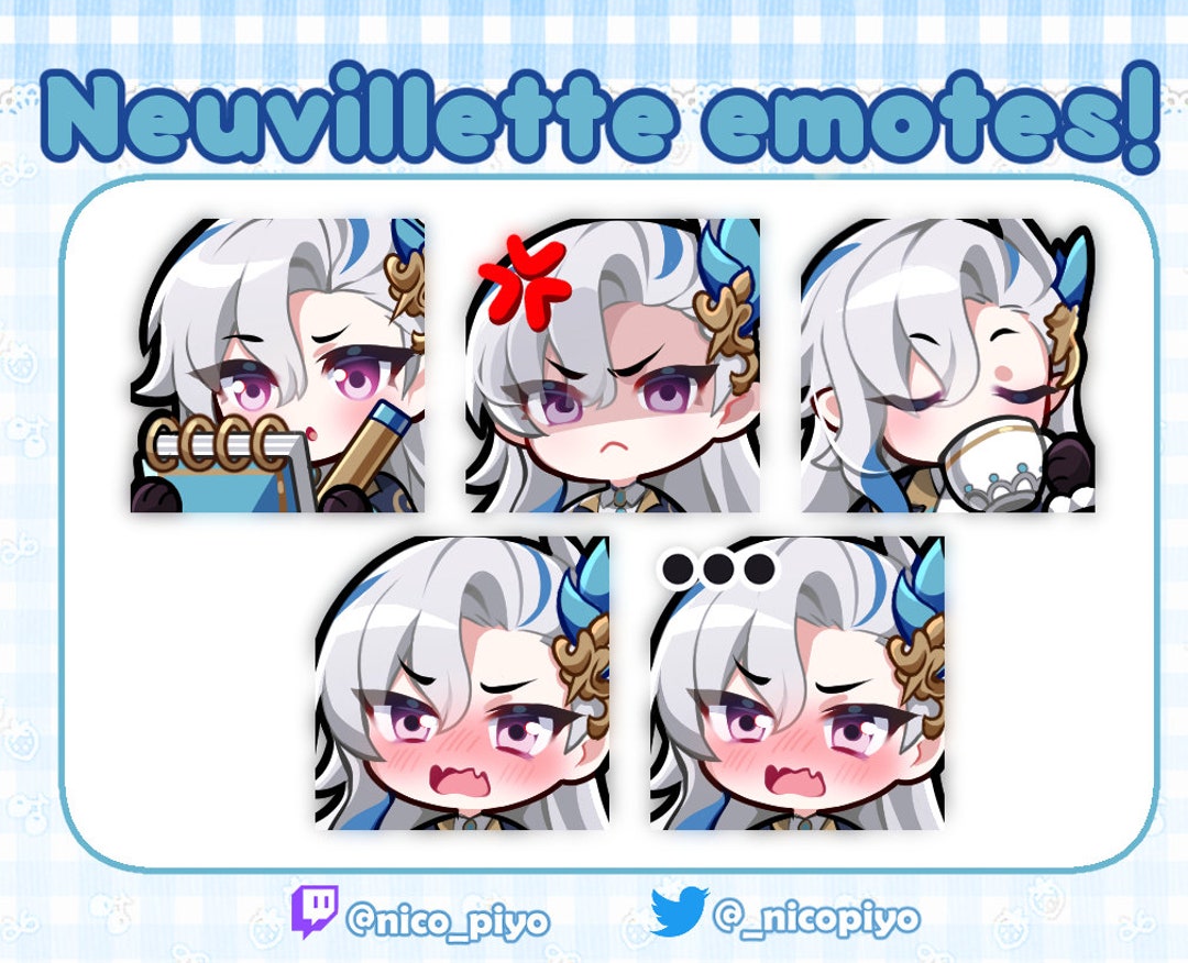 Genshin Impact Neuvillette Emotes for Twitch and Discord - Etsy