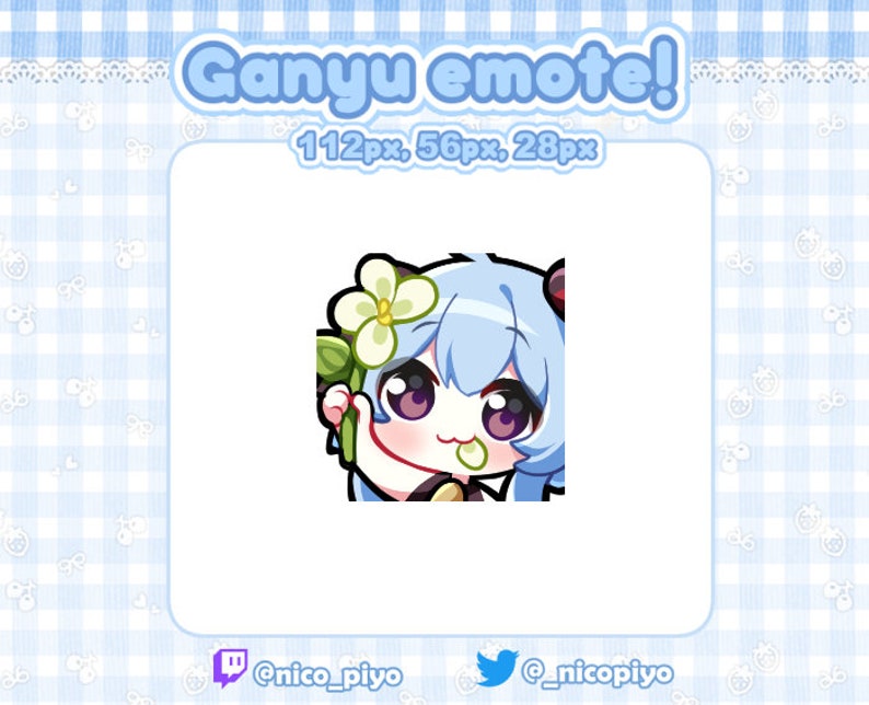 Genshin Impact Ganyu Flower Emote for Twitch, Youtube and Discord - Etsy