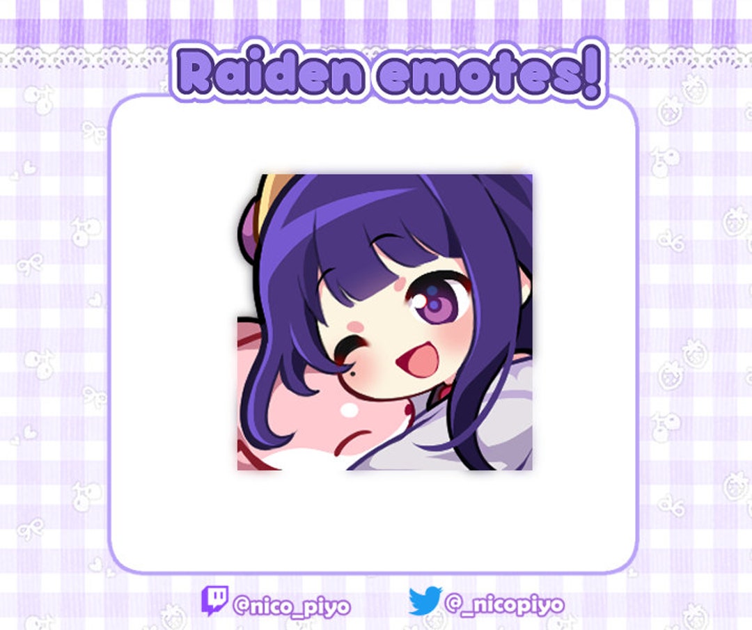 Genshin Impact Raiden Shogun Hug Emote for Twitch and Discord - Etsy