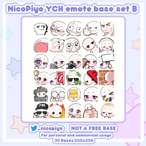 30 YCH Emote Bases - Set B - Etsy