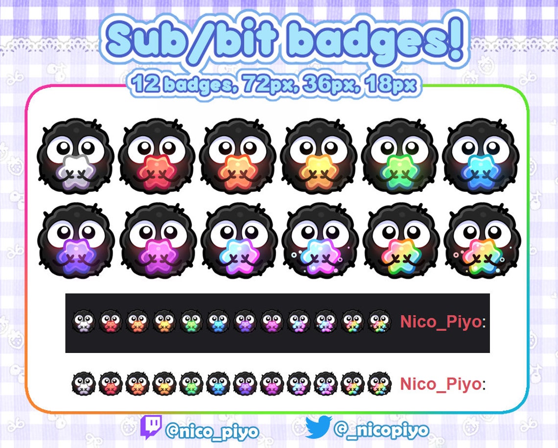 Fantasy Candy Sub/bit Badges for Twitch Youtube and Discord - Etsy