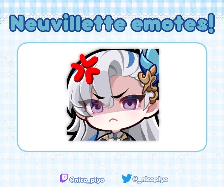 Genshin Impact Neuvillette Angry Emote for Twitch and Discord - Etsy