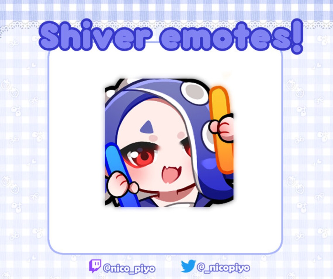 Shiver Splatoon 3 Glowstick Emote for Twitch, Discord and Youtube - Etsy