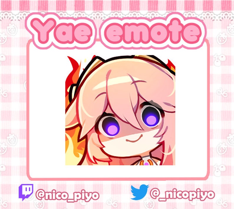Genshin Impact Yae Miko Fire Emote for Twitch and Discord - Etsy