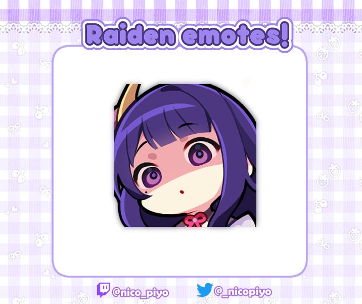 Genshin Impact Raiden Shogun Stare Emote for Twitch and Discord - Etsy