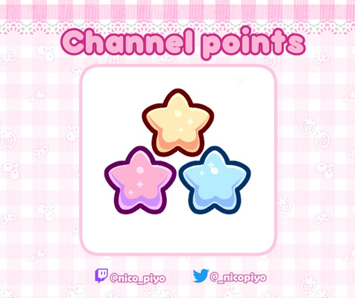 3 Stars Channel Points for Twitch/discord/youtube - Etsy