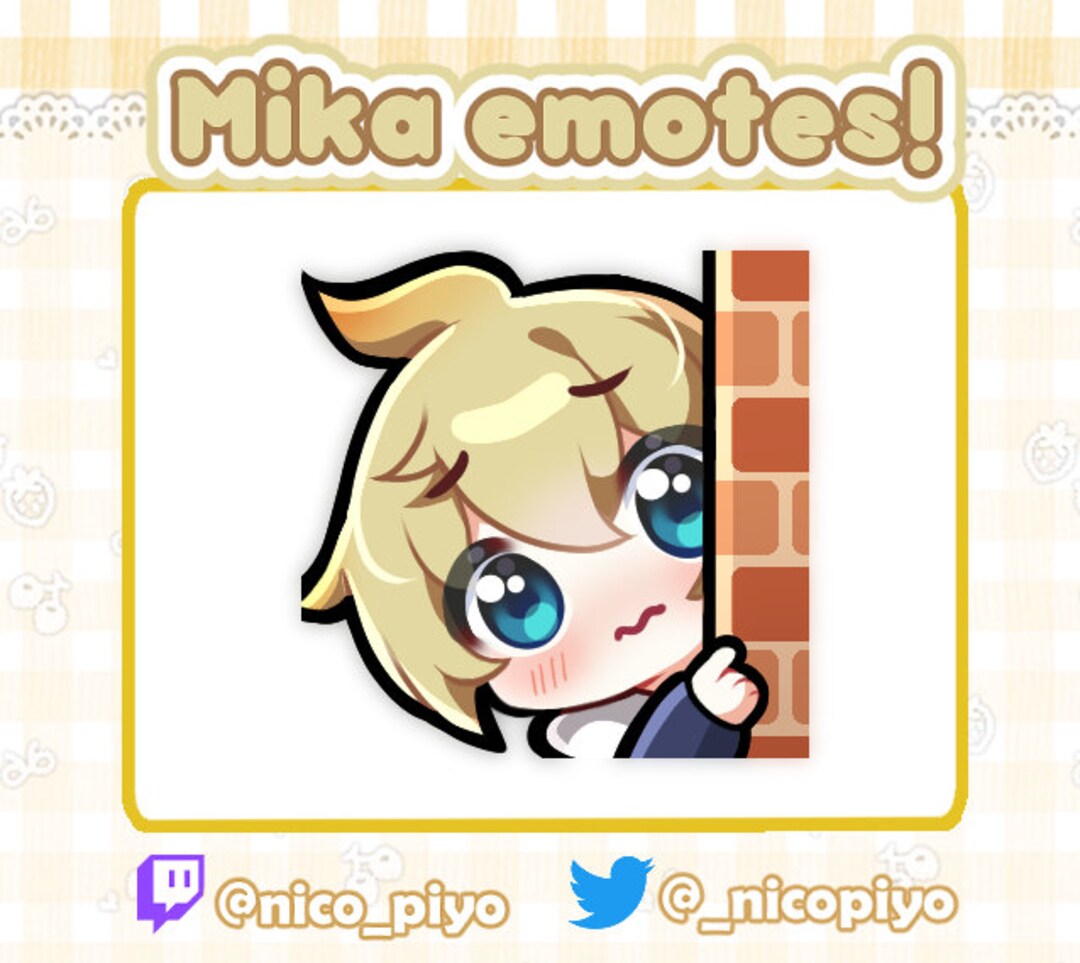 Genshin Impact Mika Peek Emote for Twitch, Youtube and Discord - Etsy