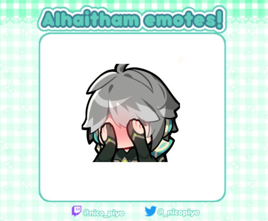 Genshin Impact Alhaitham Blush Emote for Twitch and Discord - Etsy