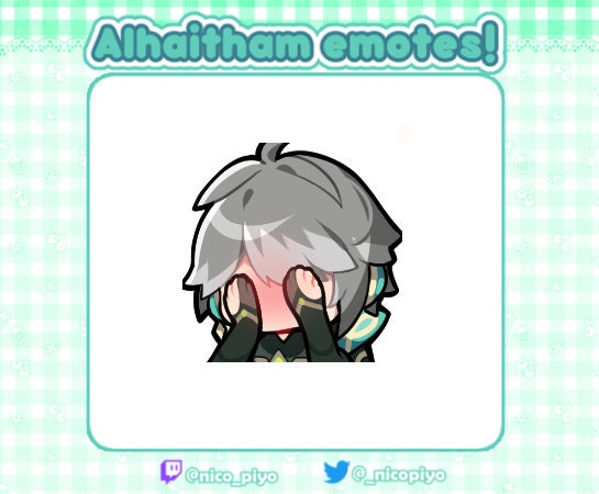 Genshin Impact Alhaitham Blush Emote for Twitch and Discord - Etsy