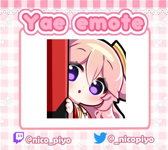 Genshin Impact Yae Miko Peek Emote for Twitch - Etsy UK