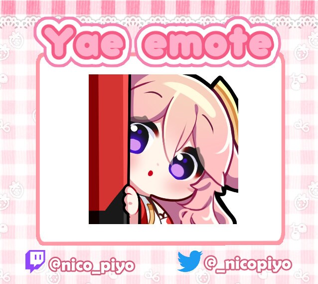Genshin Impact Yae Miko Peek Emote for Twitch - Etsy