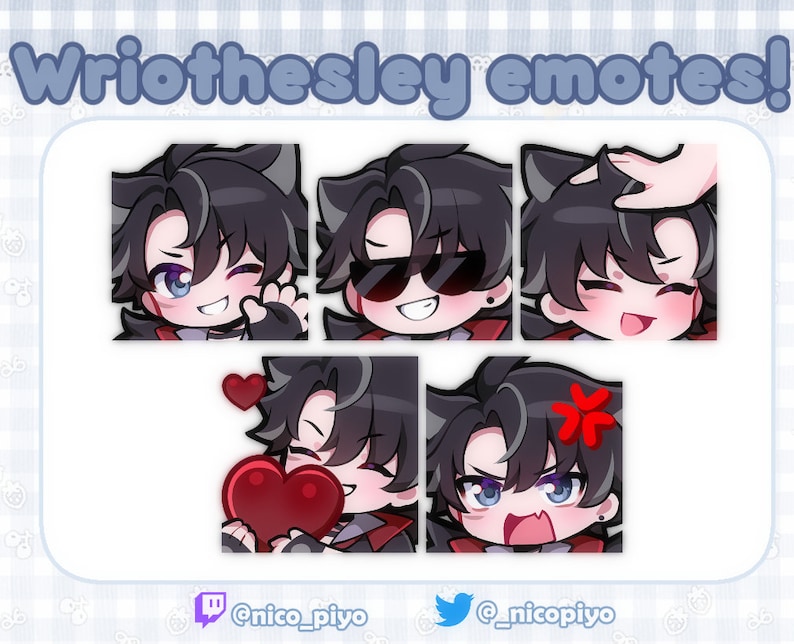 Genshin Impact Wriothesley Emotes for Twitch and Discord - Etsy