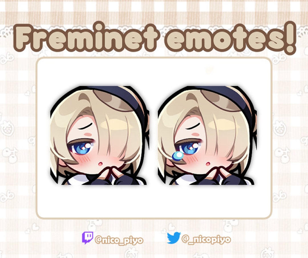 Genshin Impact Freminet Shy Pointy Fingers Emote for Twitch and Discord ...