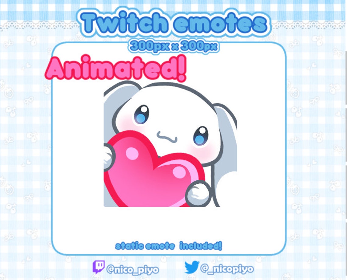Animated and Static HEART Emote for Twitch, Discord and Youtube - Etsy
